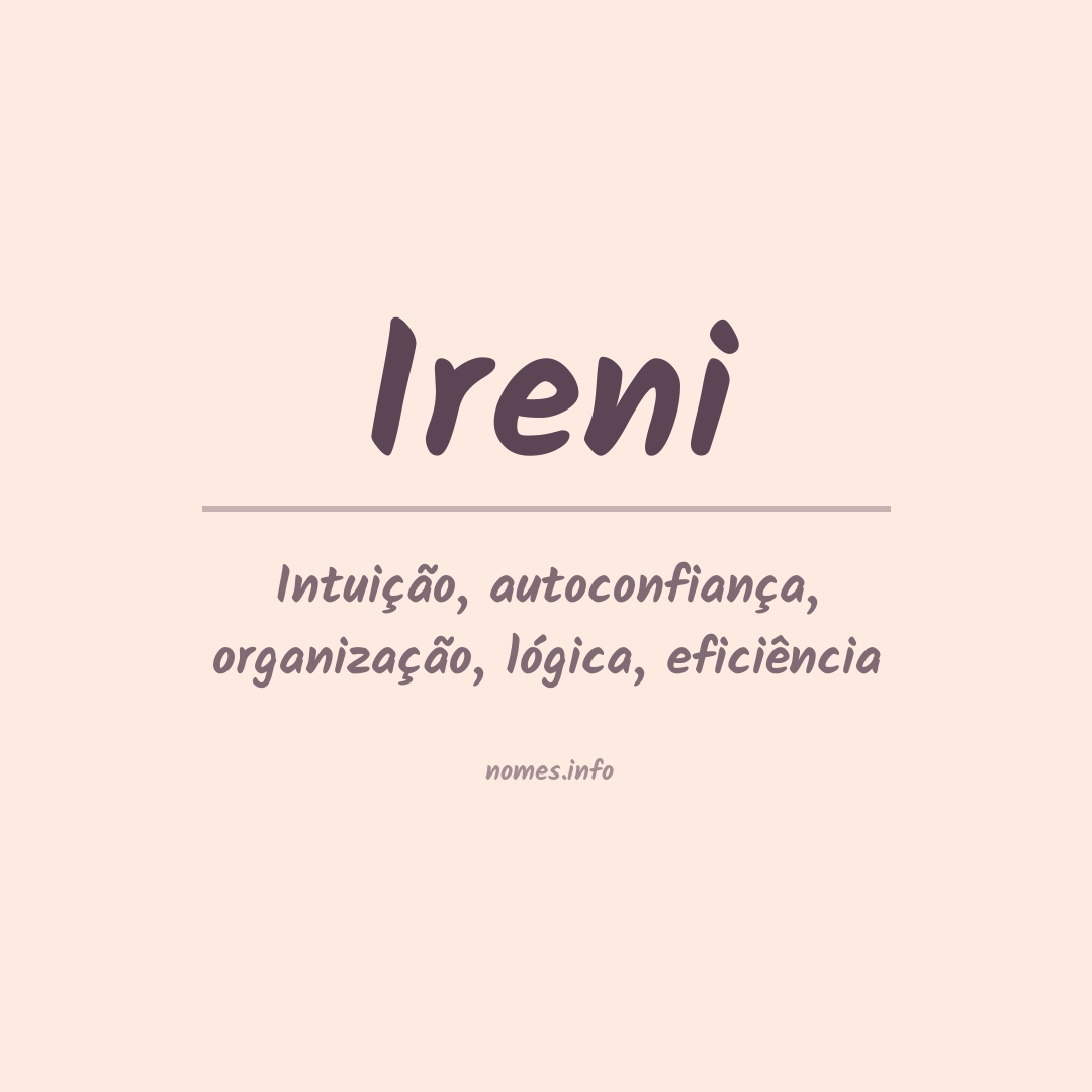 Significado do nome Ireni