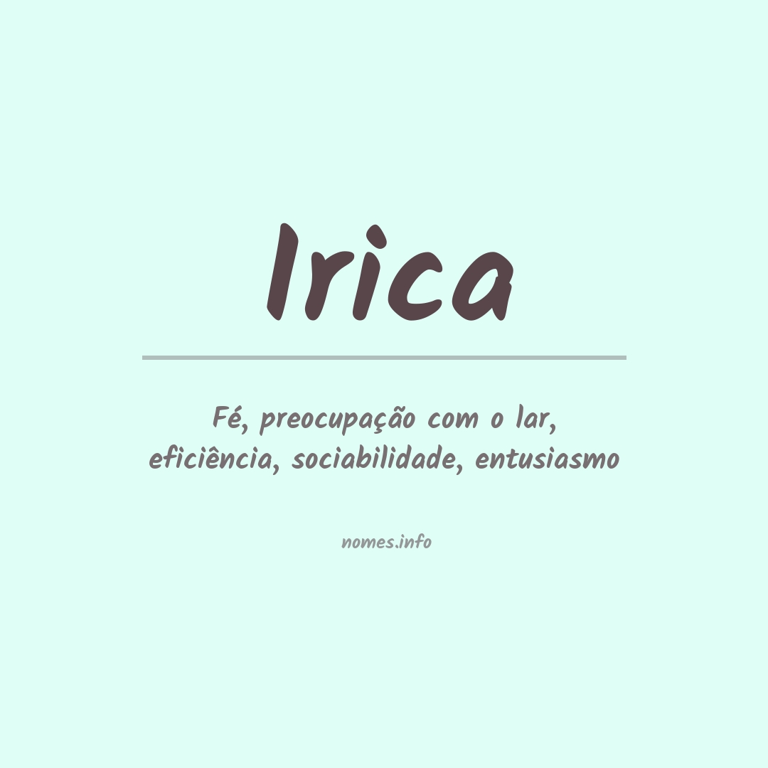 Significado do nome Irica