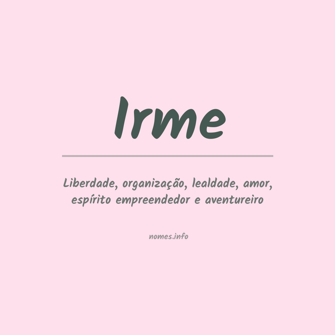 Significado do nome Irme
