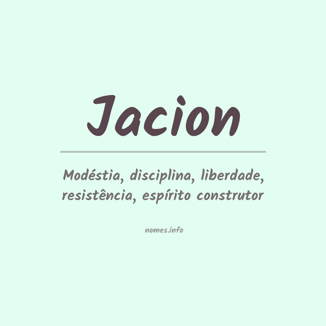 Significado do nome Jacion