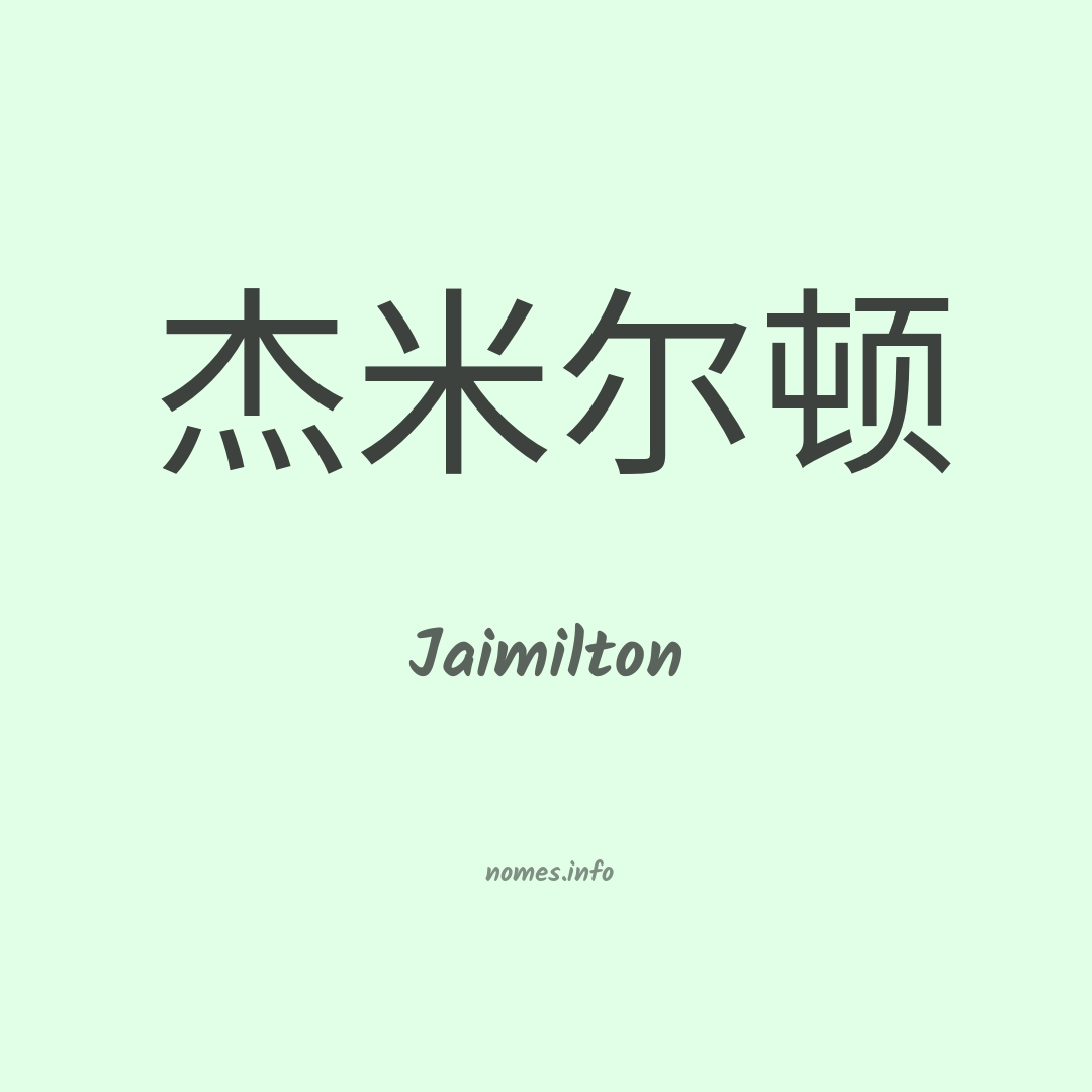 Significado do nome Jaimilton