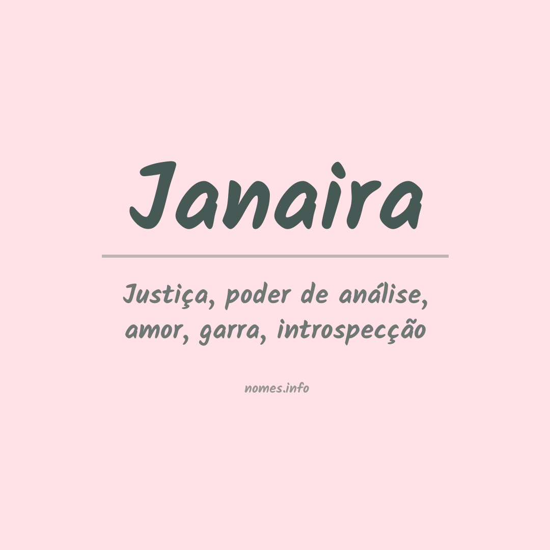 Significado do nome Janaira