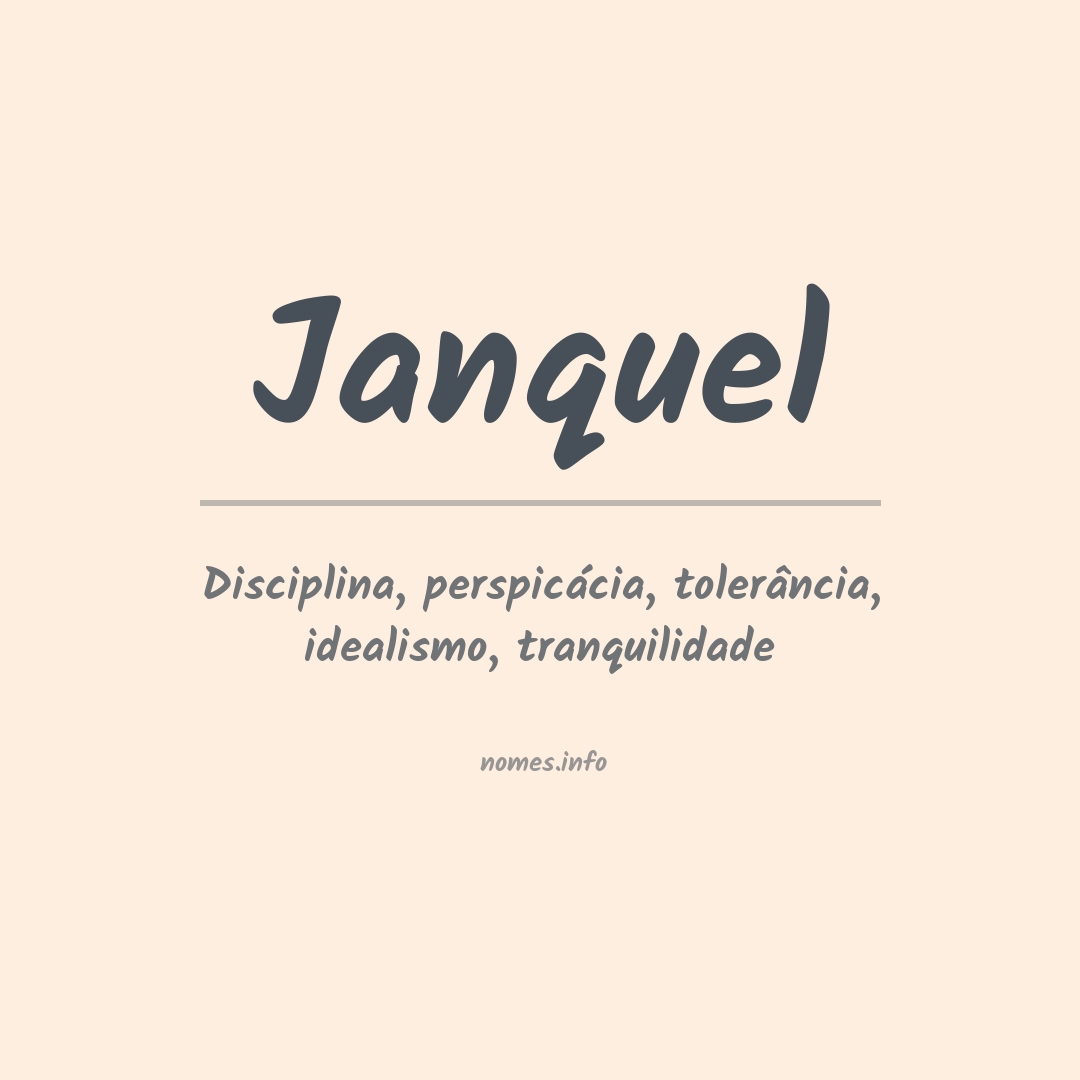Significado do nome Janquel