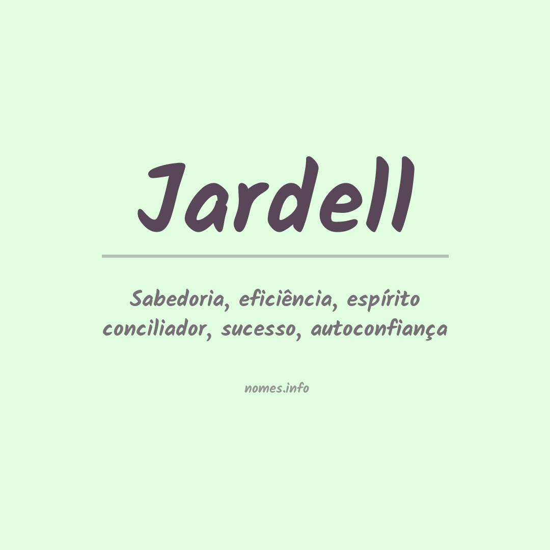 Significado do nome Jardell