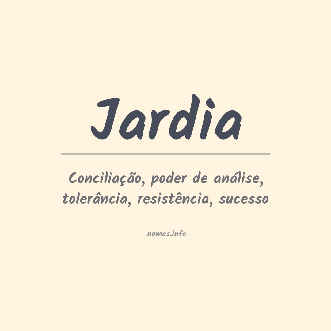 Significado do nome Jardia