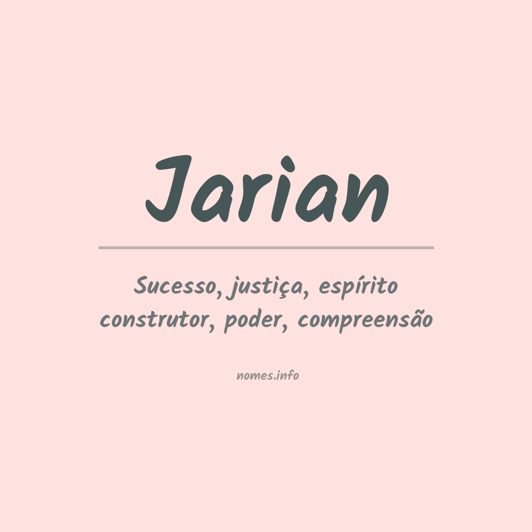 Significado do nome Jarian