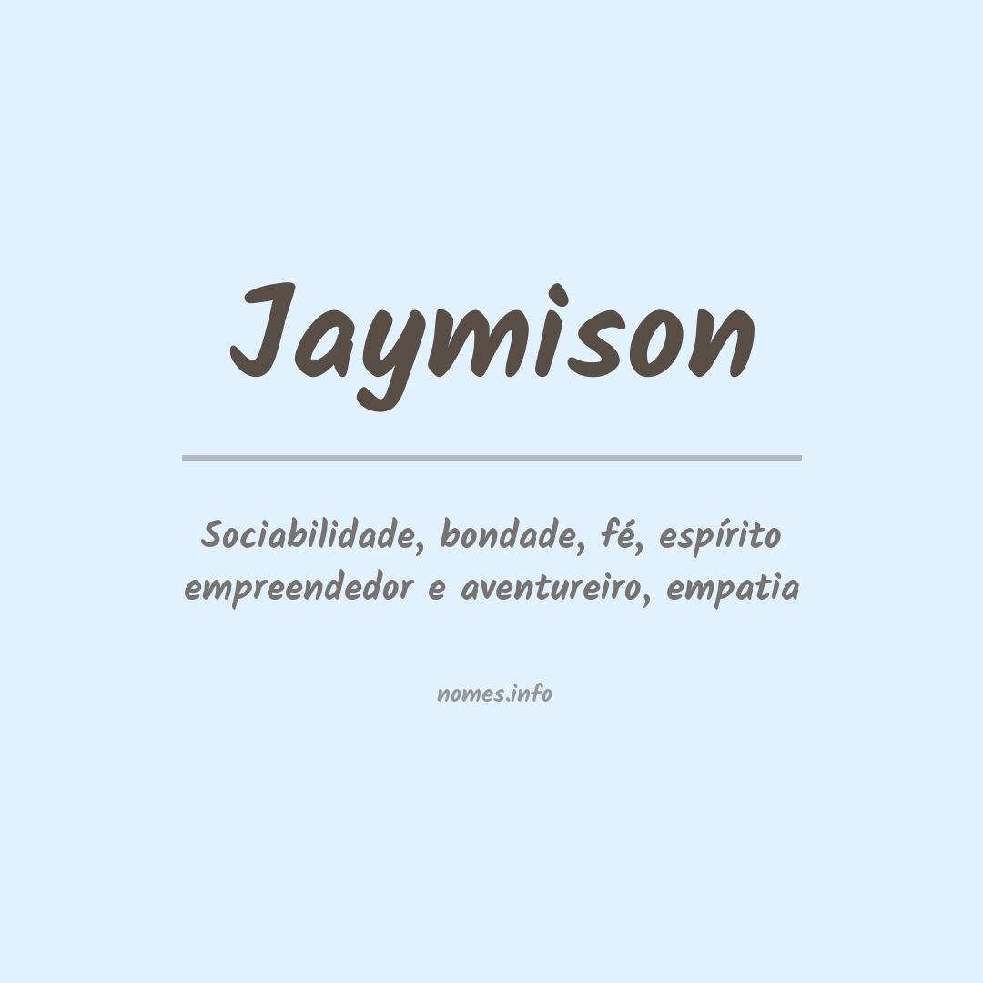 Significado do nome Jaymison