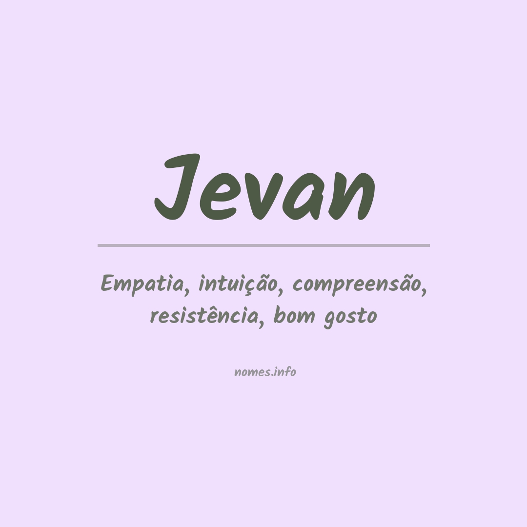 Significado do nome Jevan