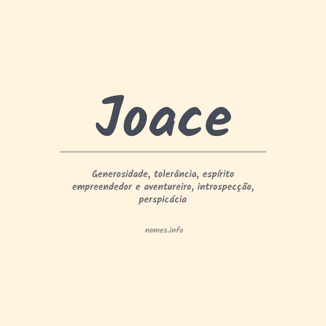 Significado do nome Joace