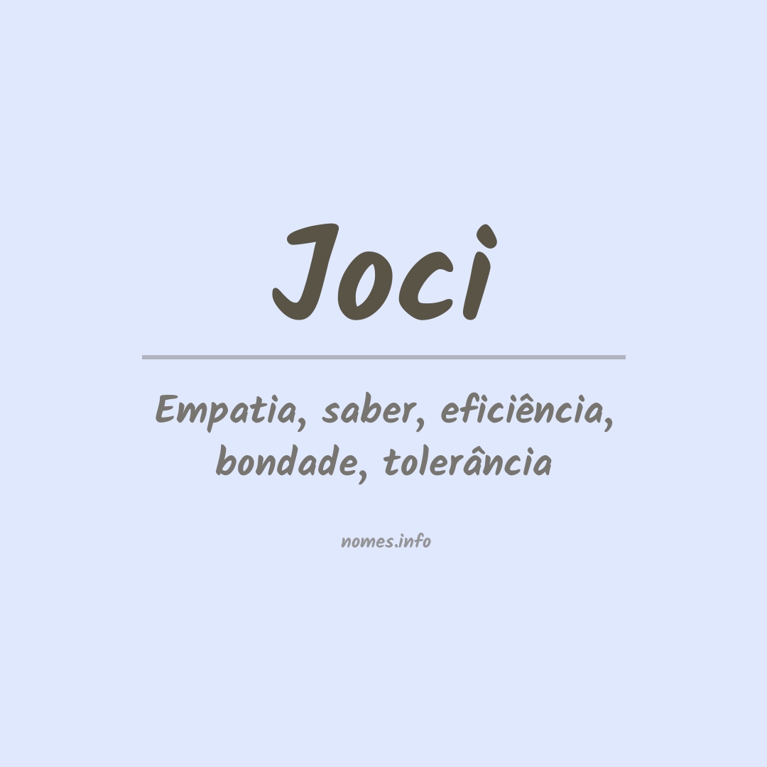 Significado do nome Joci