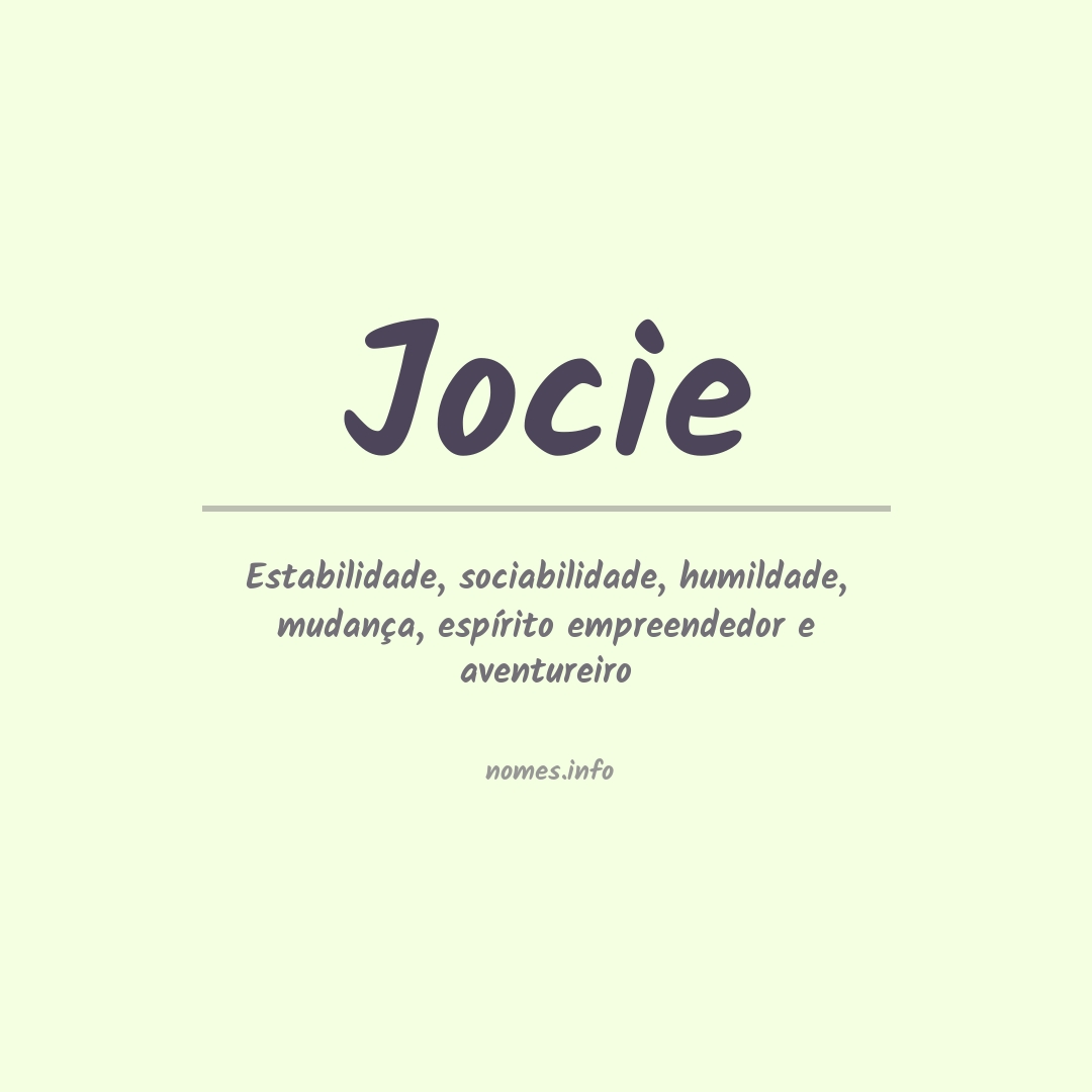 Significado do nome Jocie