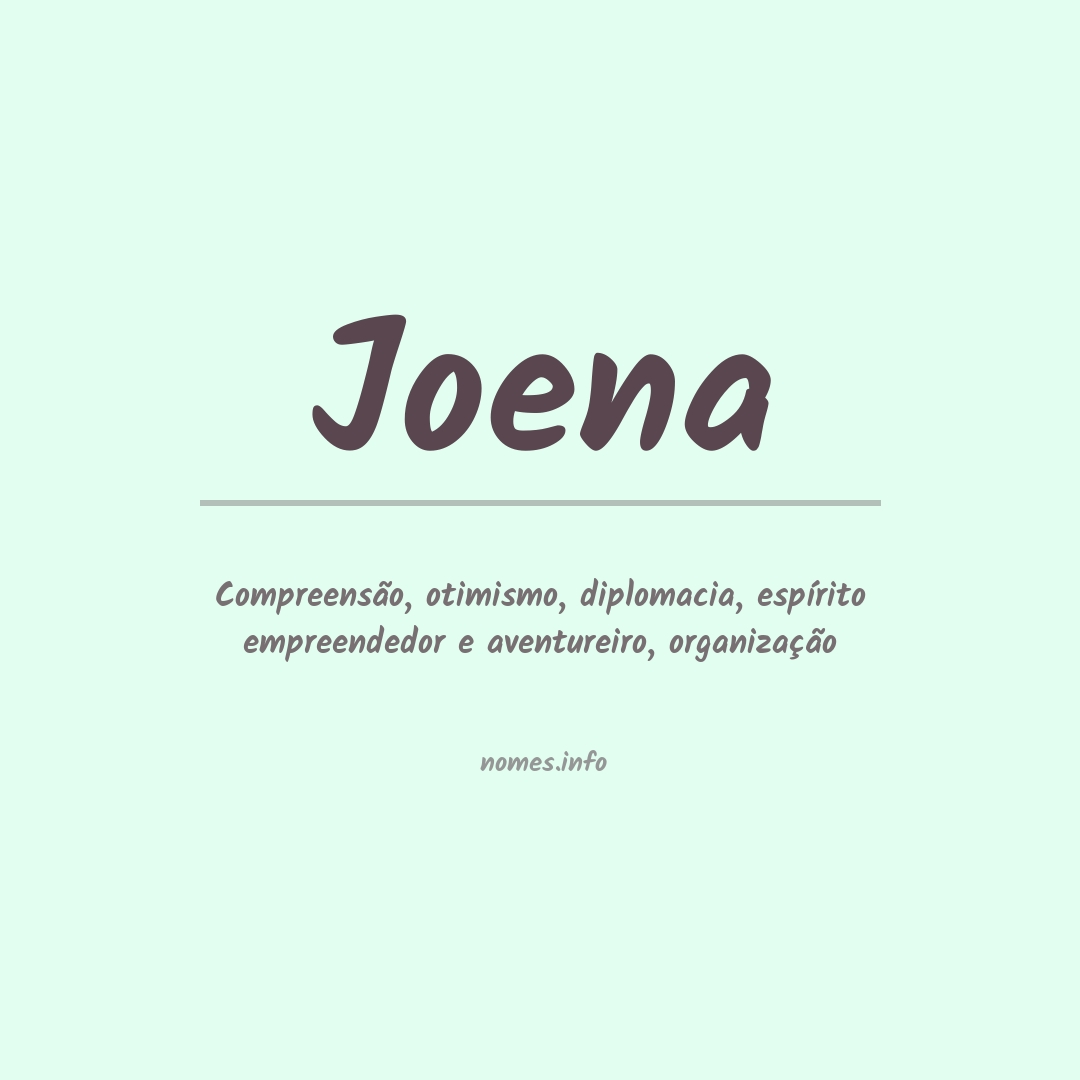 Significado do nome Joena