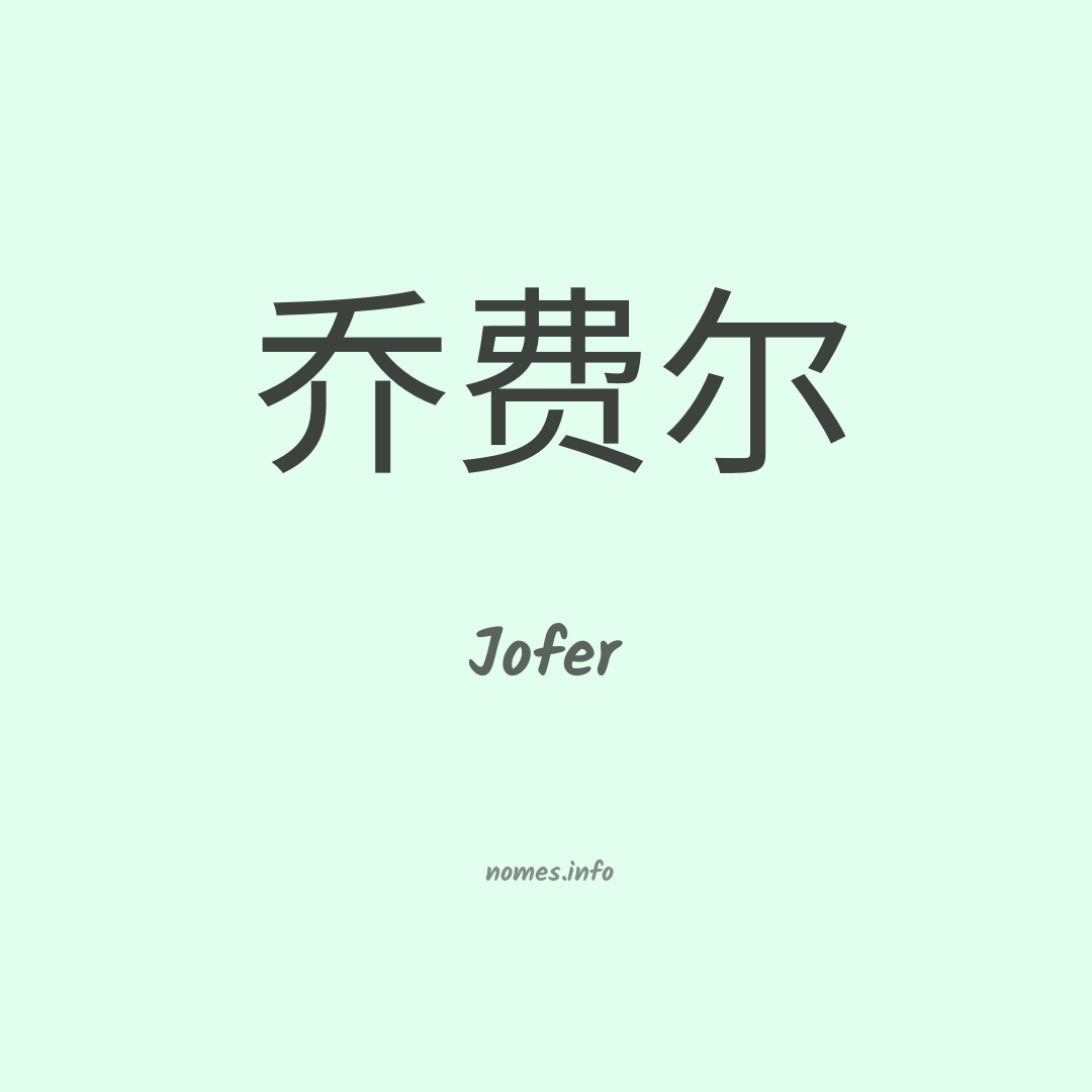 Significado do nome Jofer
