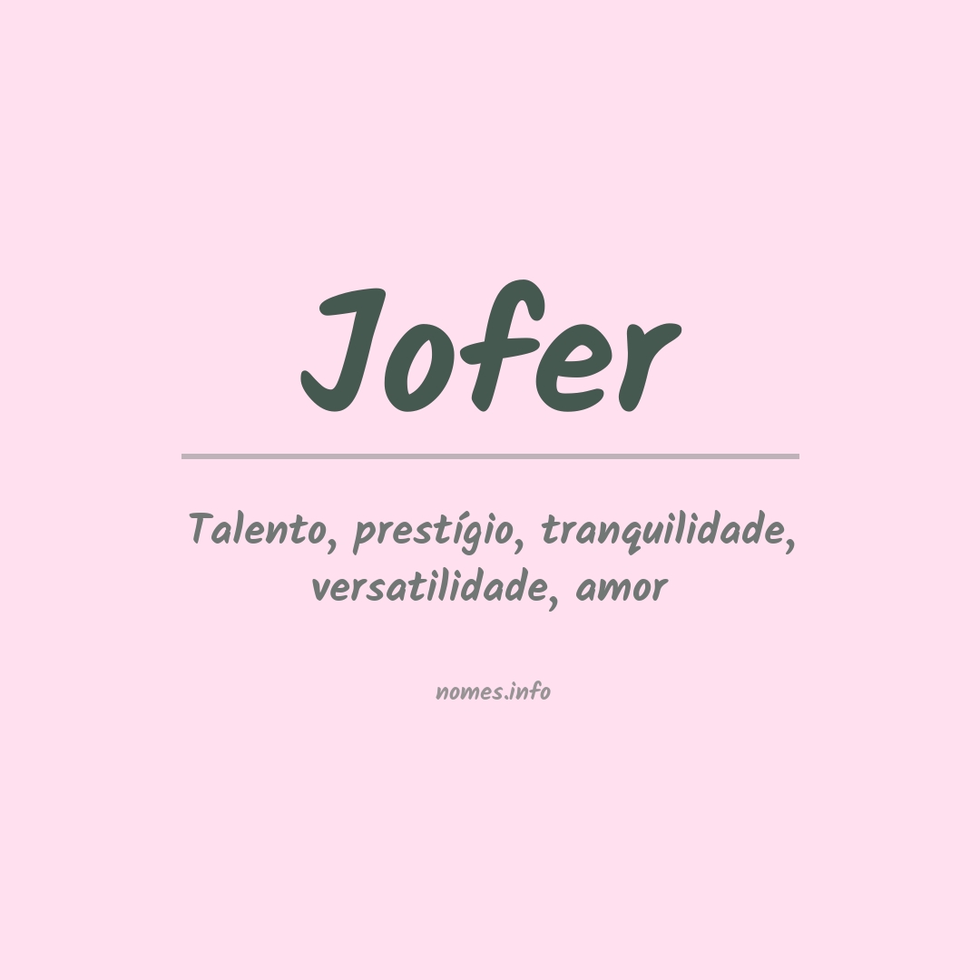 Significado do nome Jofer