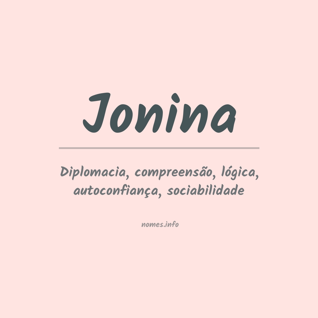 Significado do nome Jonina
