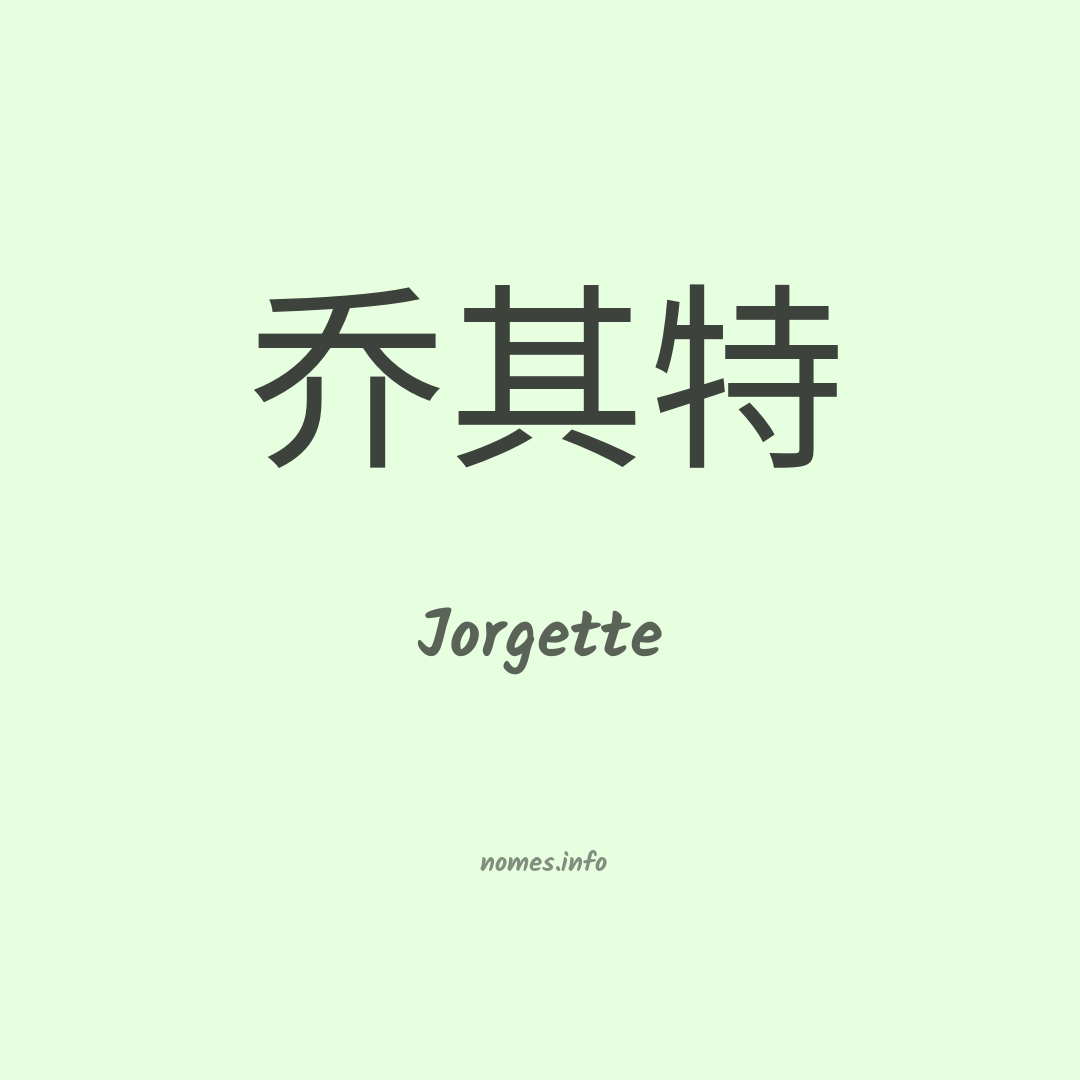 Significado do nome Jorgette
