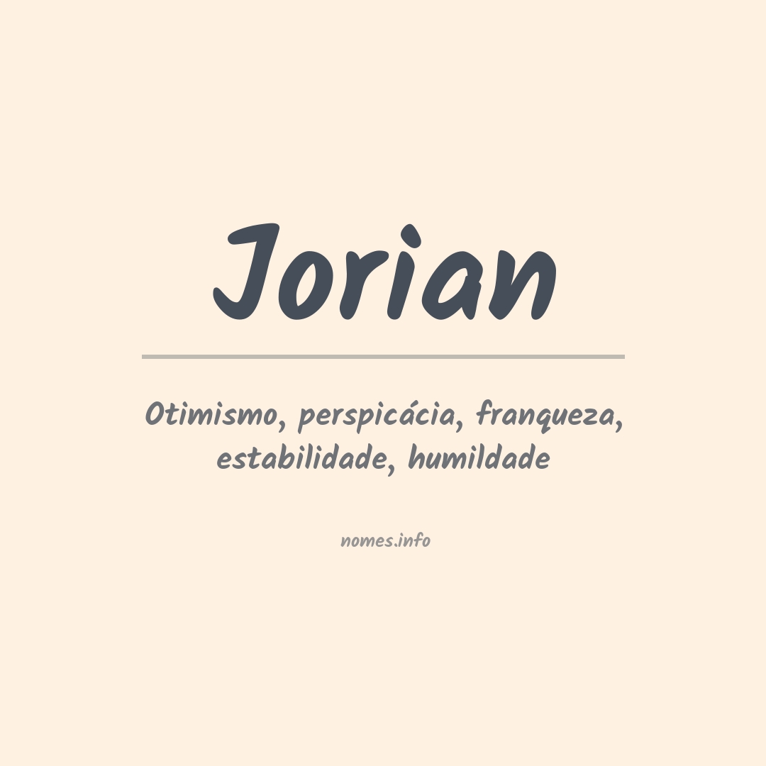 Significado do nome Jorian