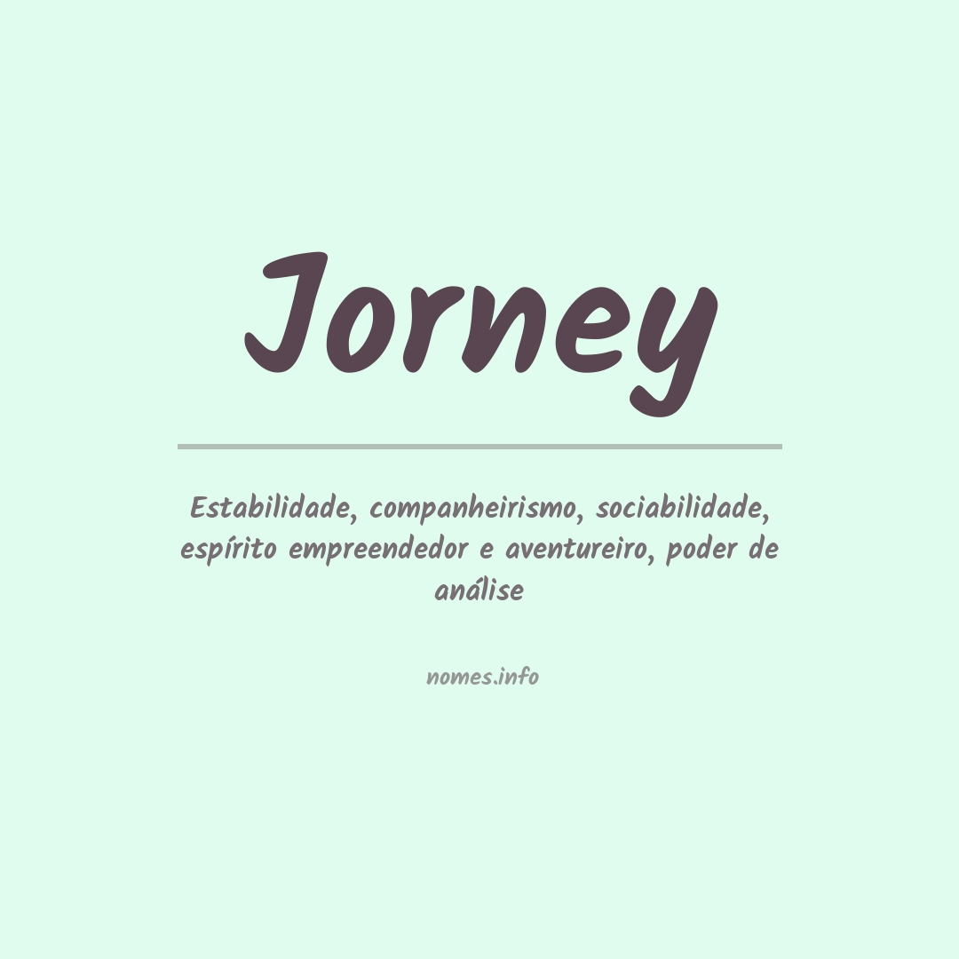 Significado do nome Jorney