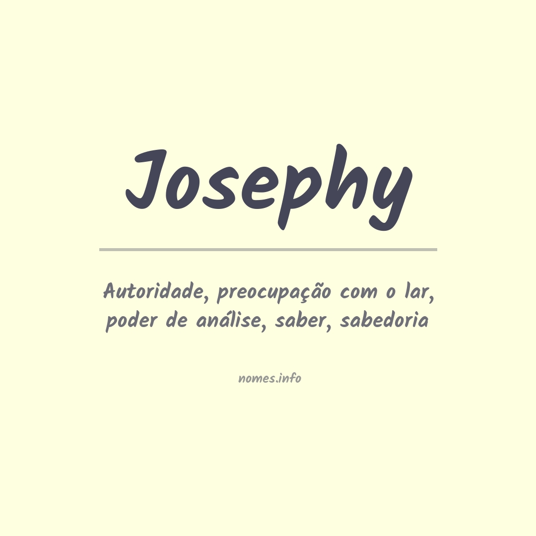 Significado do nome Josephy