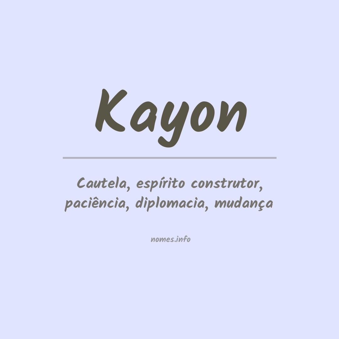 Significado do nome Kayon