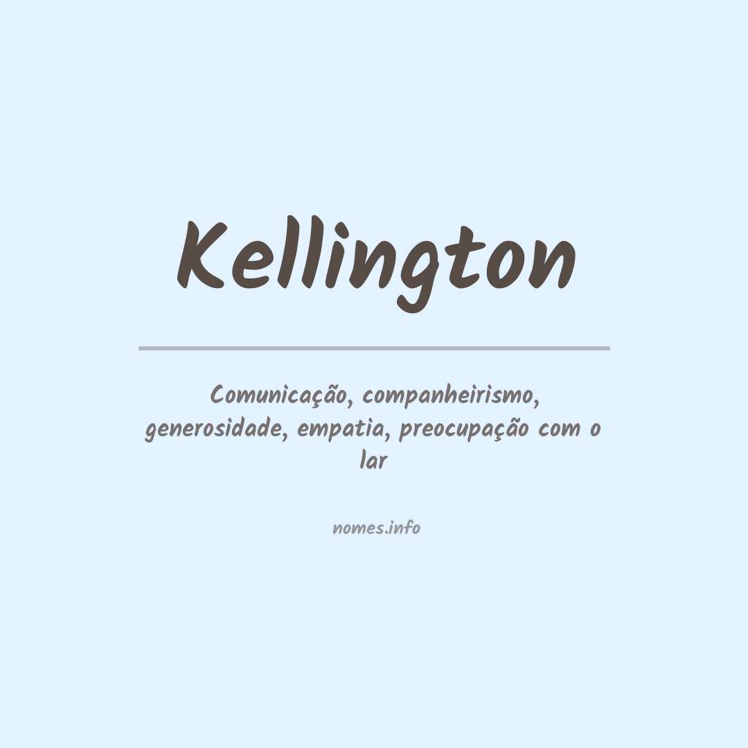 Significado do nome Kellington