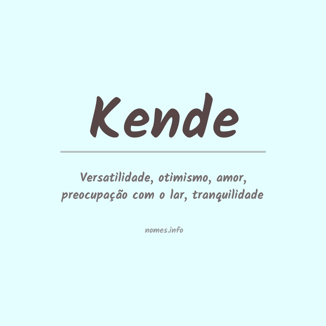 Significado do nome Kende