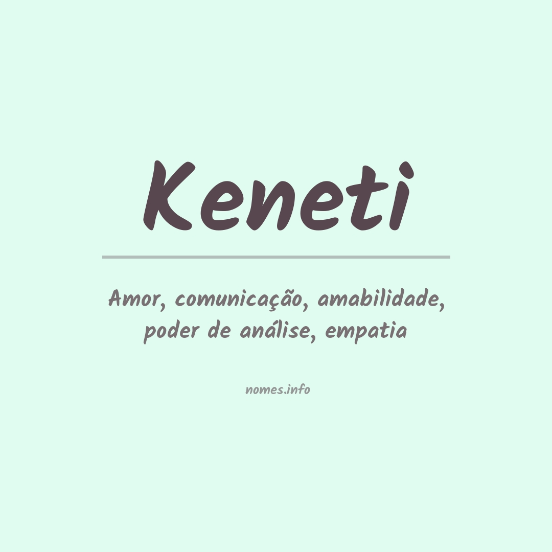 Significado do nome Keneti