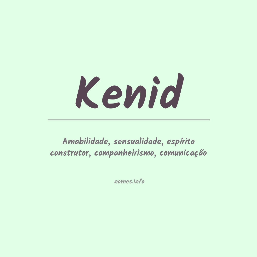 Significado do nome Kenid
