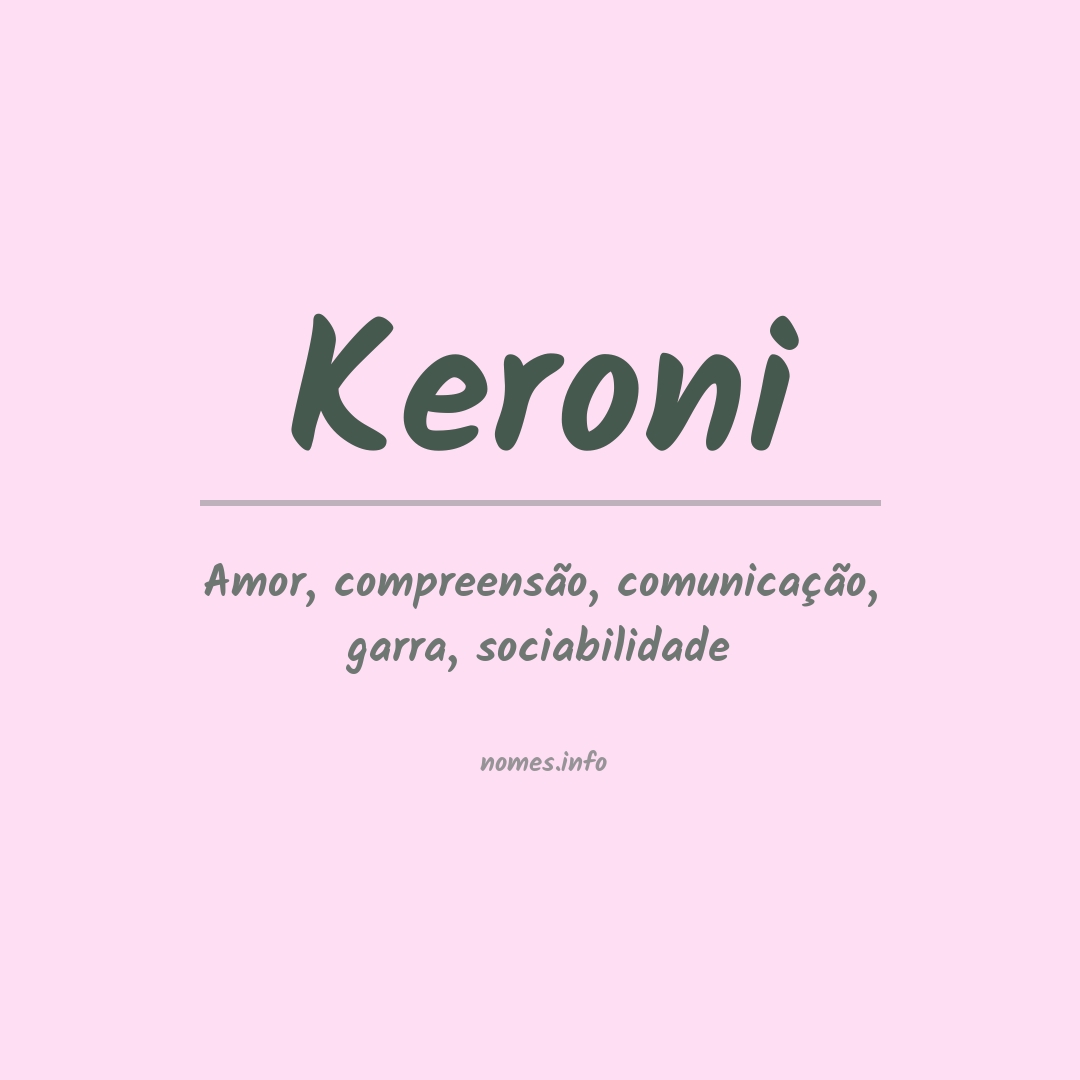 Significado do nome Keroni