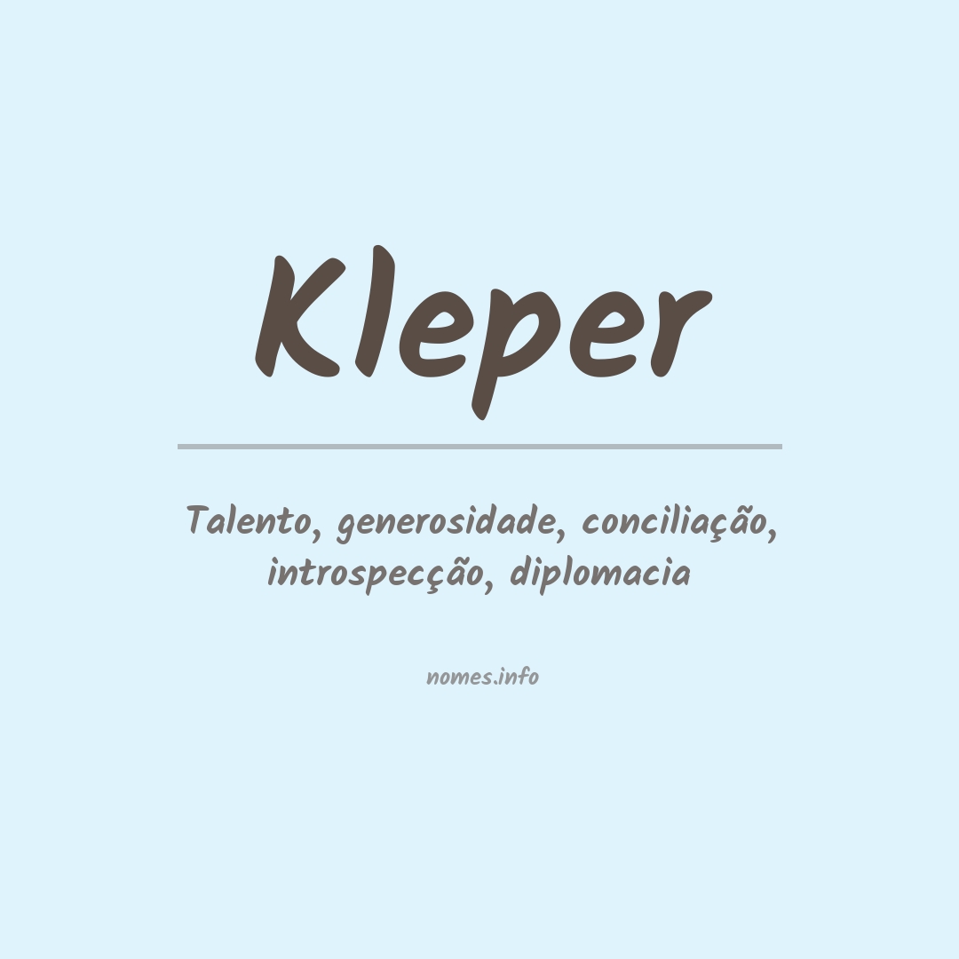 Significado do nome Kleper