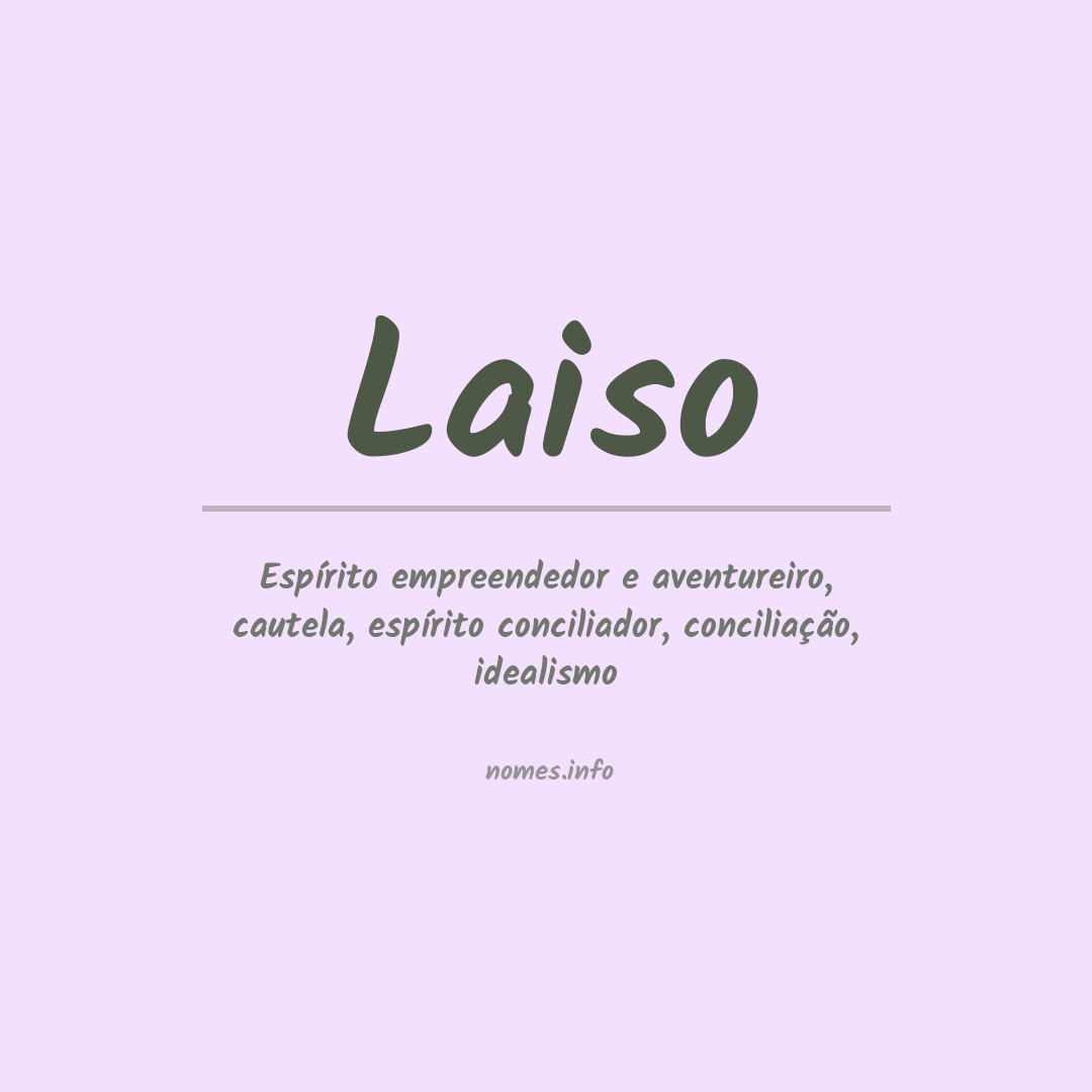Significado do nome Laiso