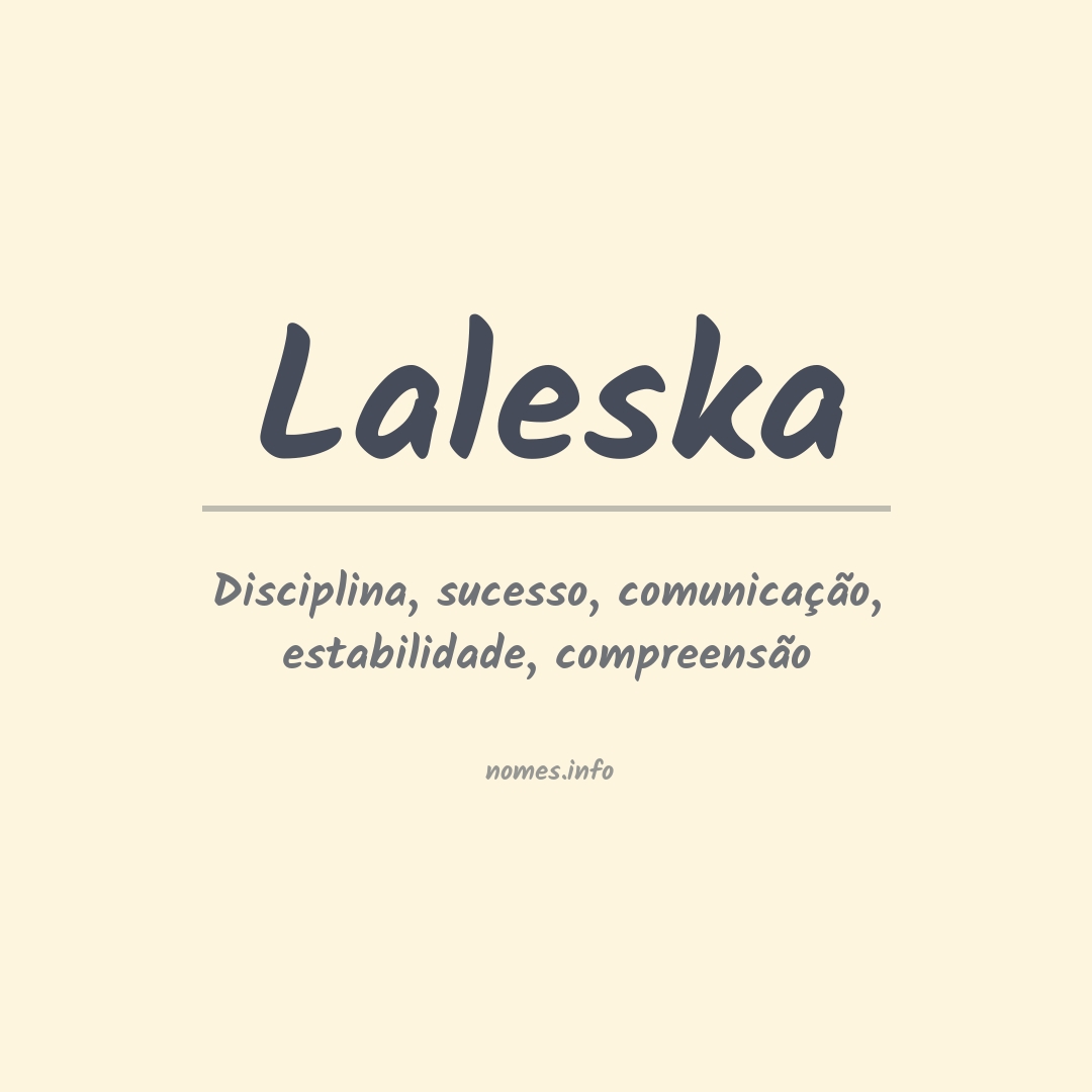 Significado do nome Laleska