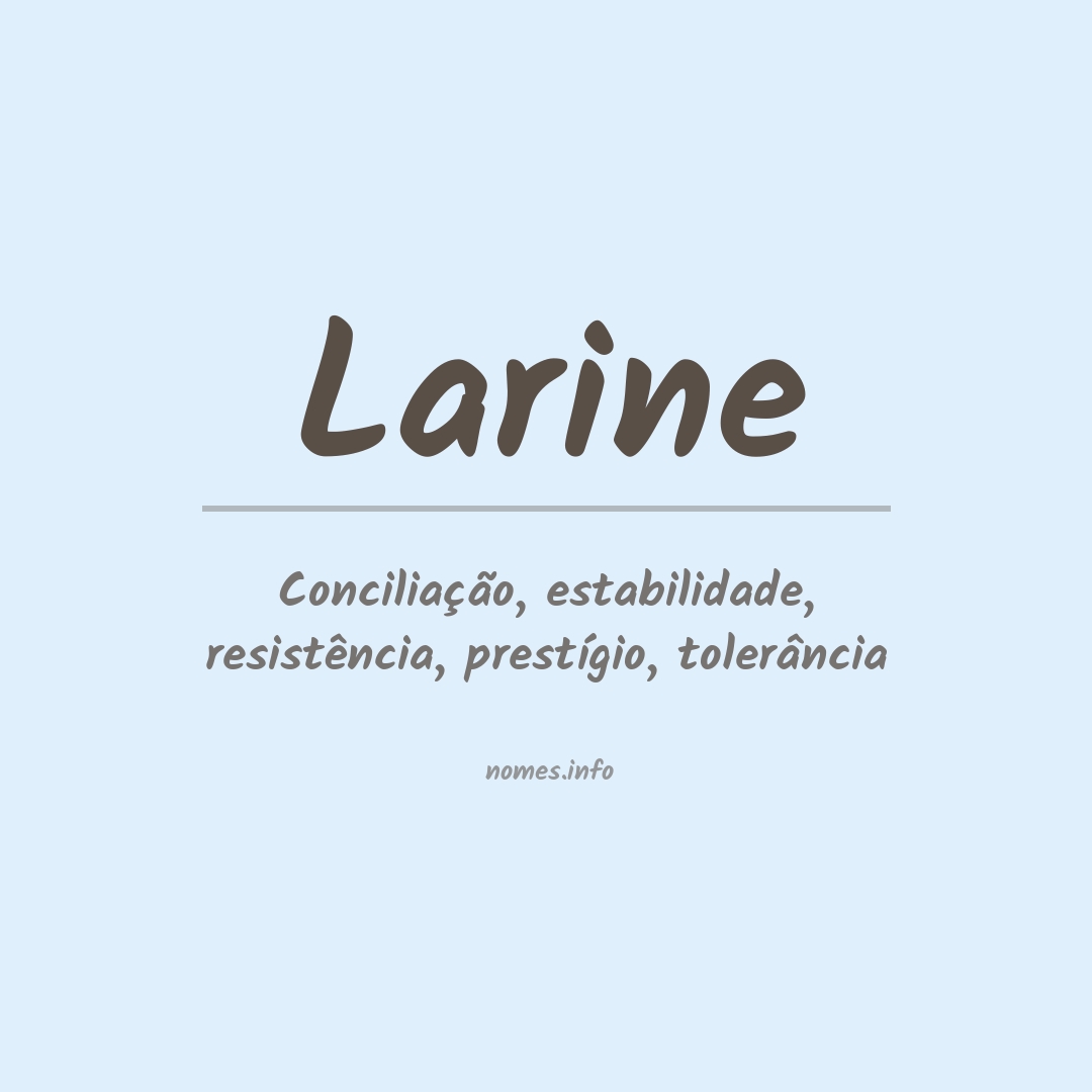 Significado do nome Larine