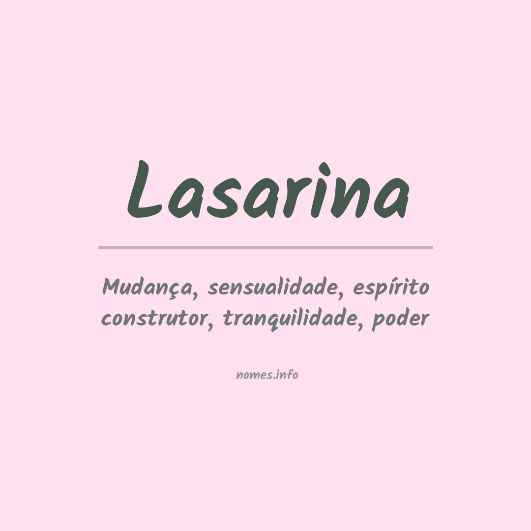 Significado do nome Lasarina