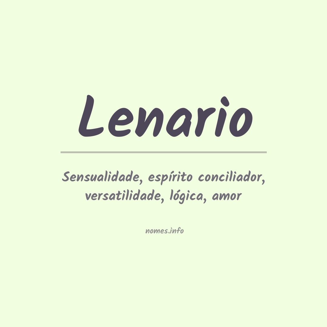 Significado do nome Lenario