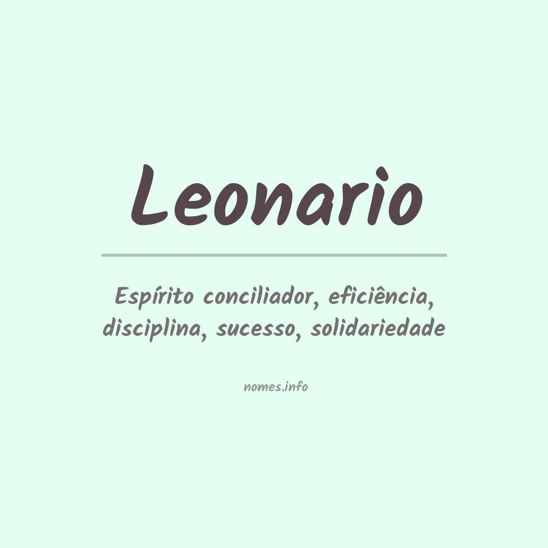 Significado do nome Leonario