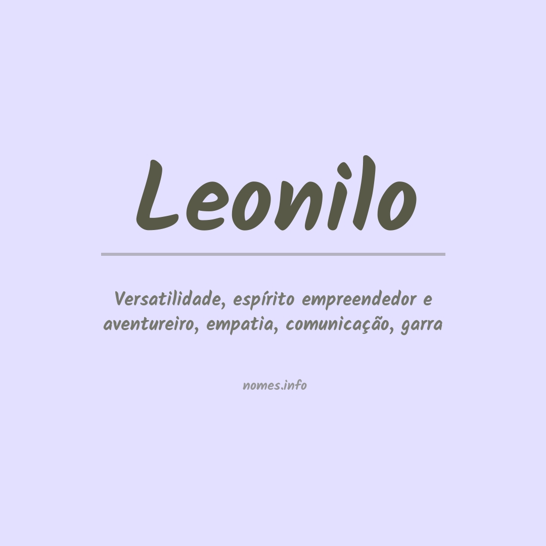 Significado do nome Leonilo