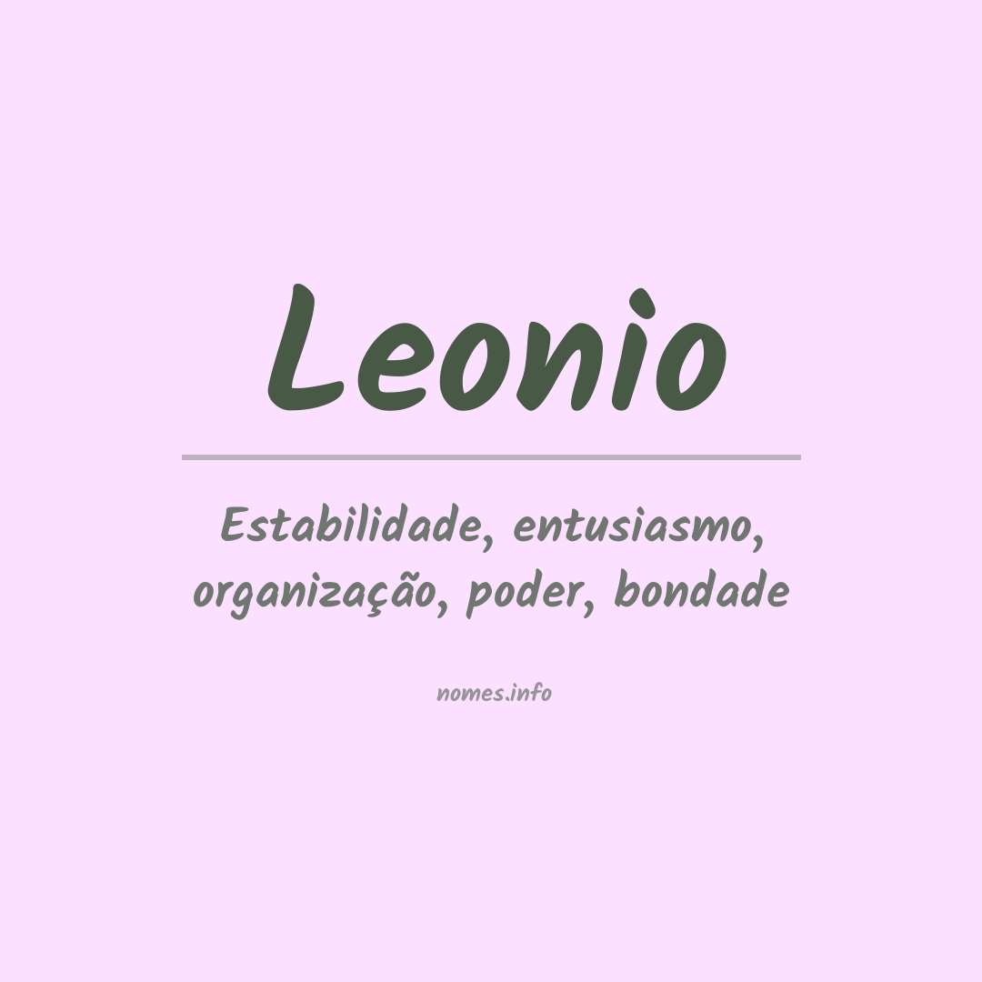 Significado do nome Leonio
