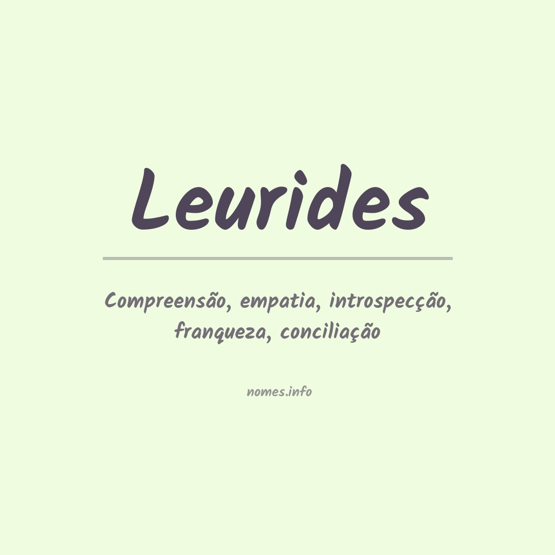 Significado do nome Leurides