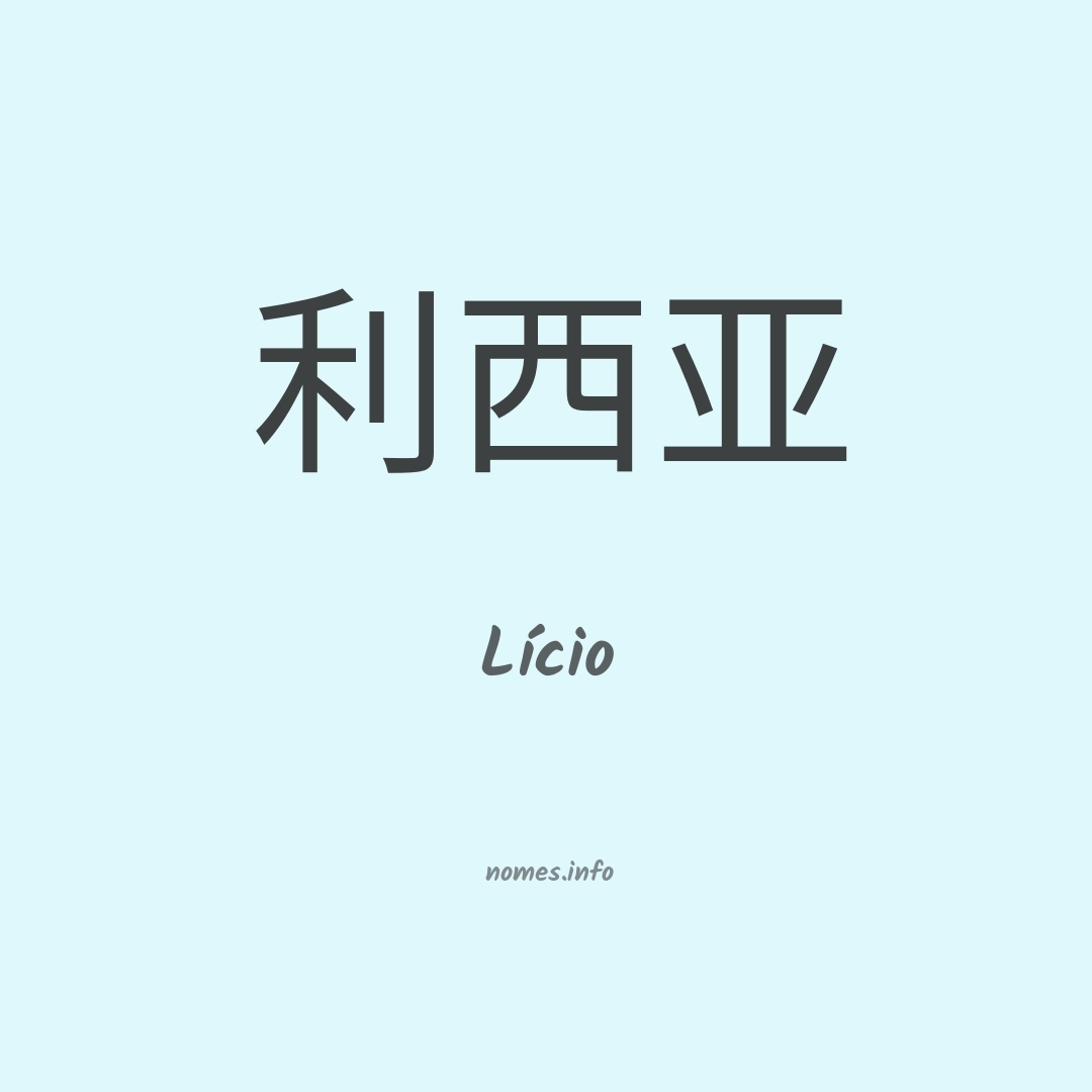 Significado do nome Lício