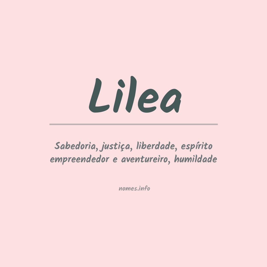Significado do nome Lilea