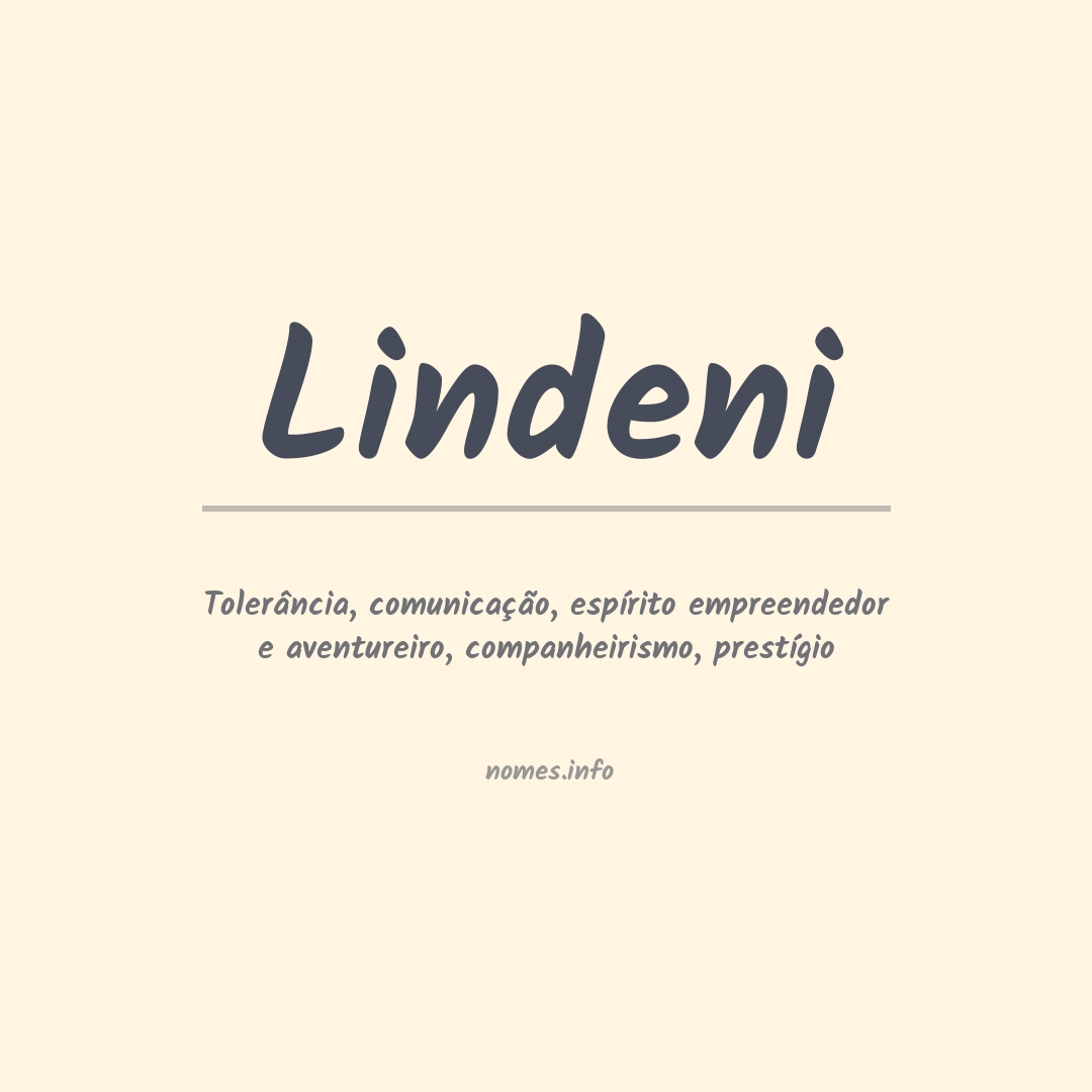 Significado do nome Lindeni