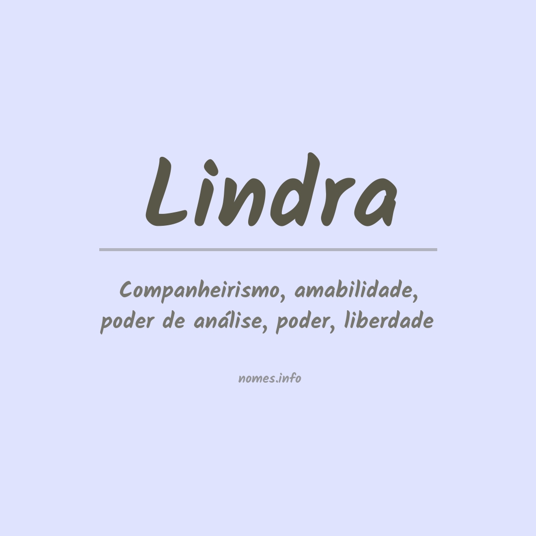 Significado do nome Lindra