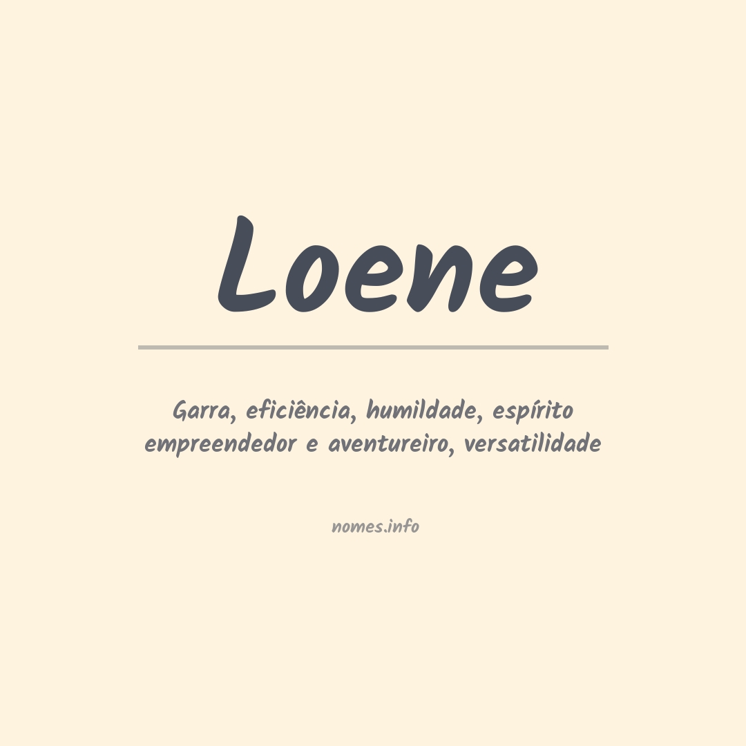 Significado do nome Loene
