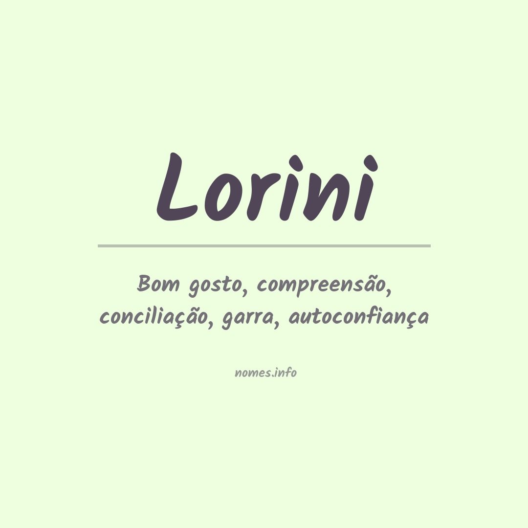 Significado do nome Lorini