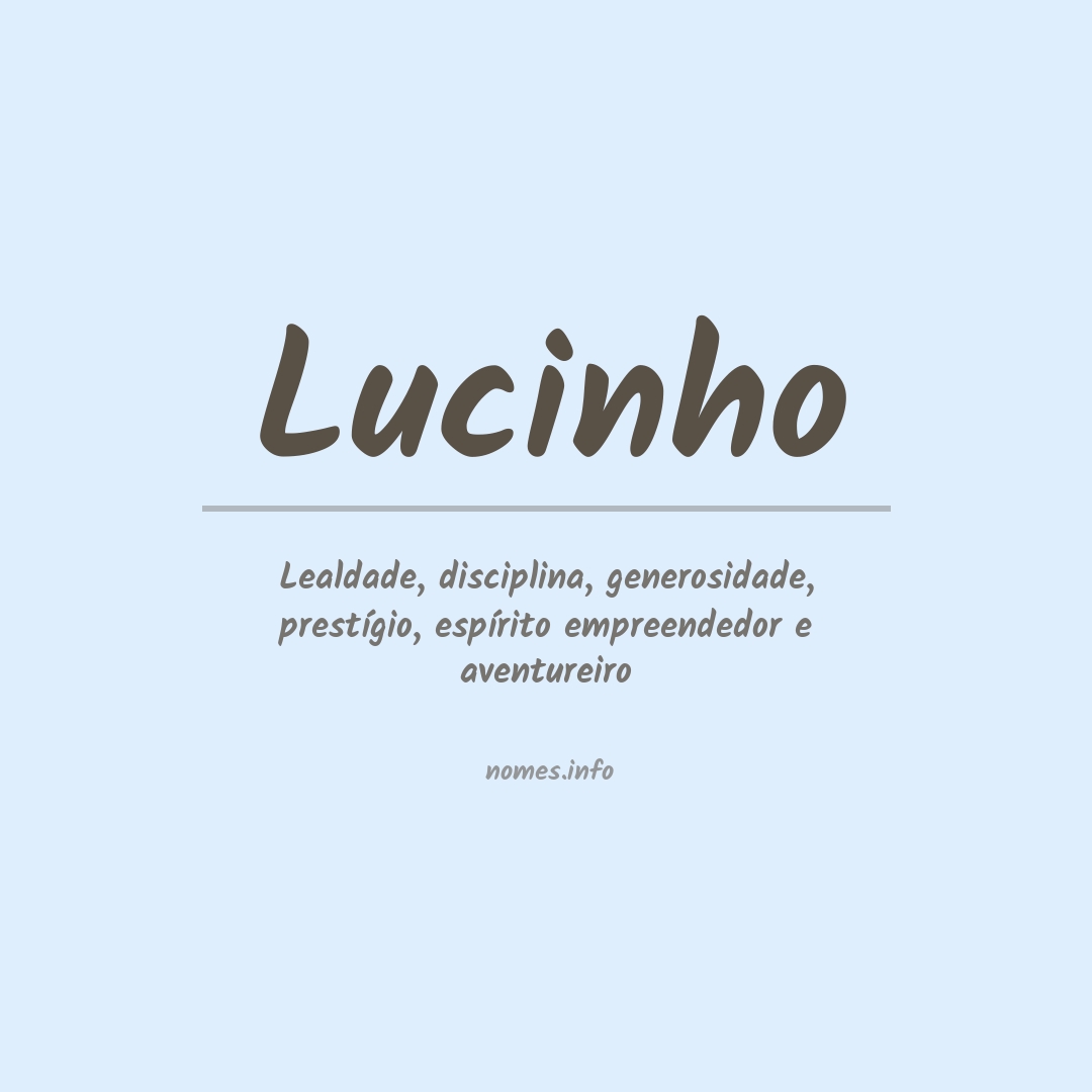 Significado do nome Lucinho