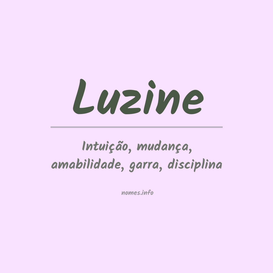 Significado do nome Luzine