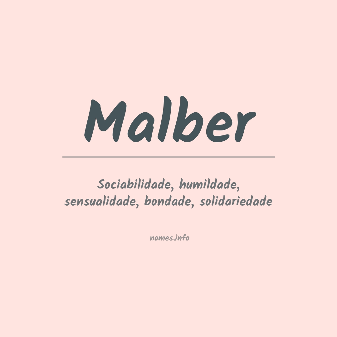 Significado do nome Malber
