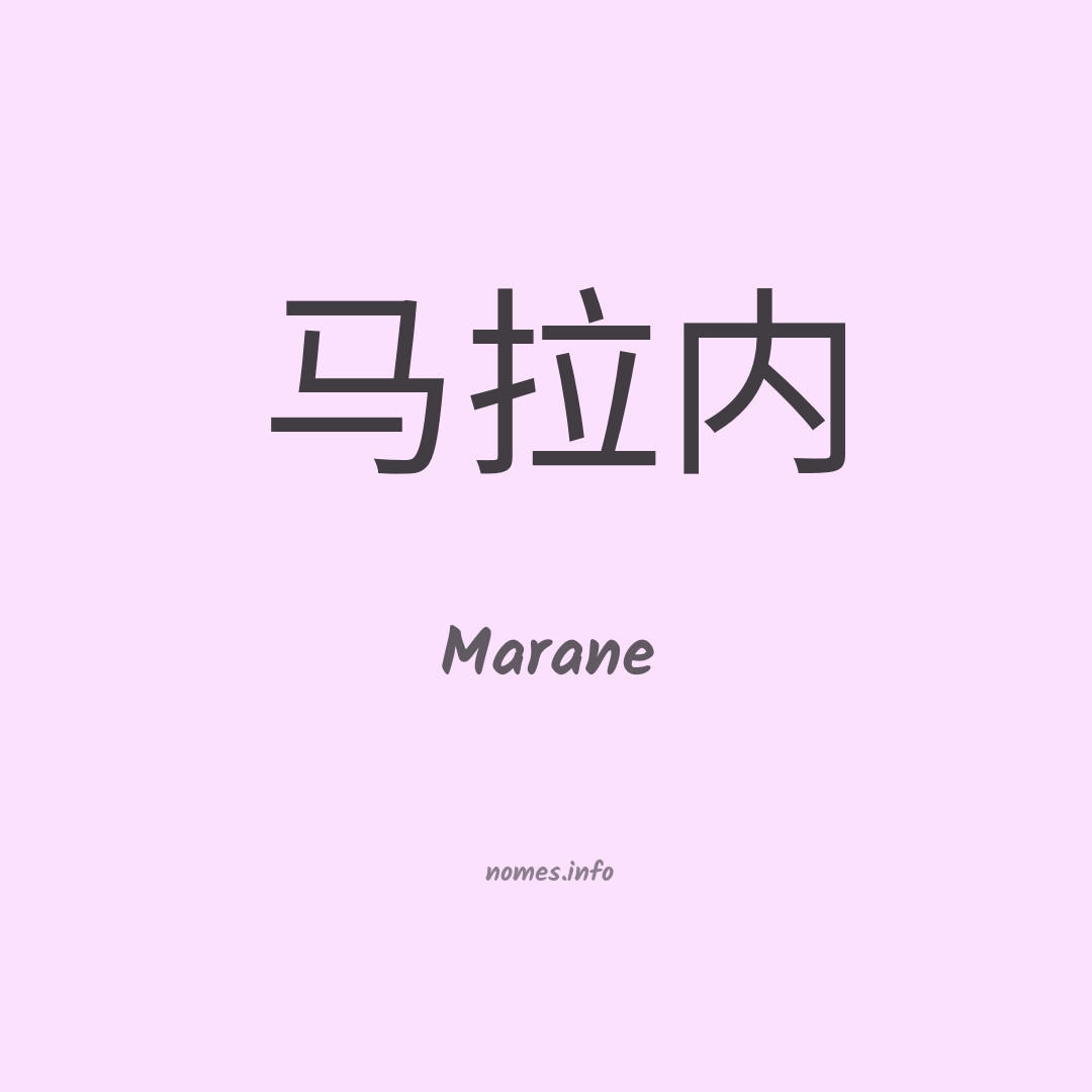 Significado do nome Marane
