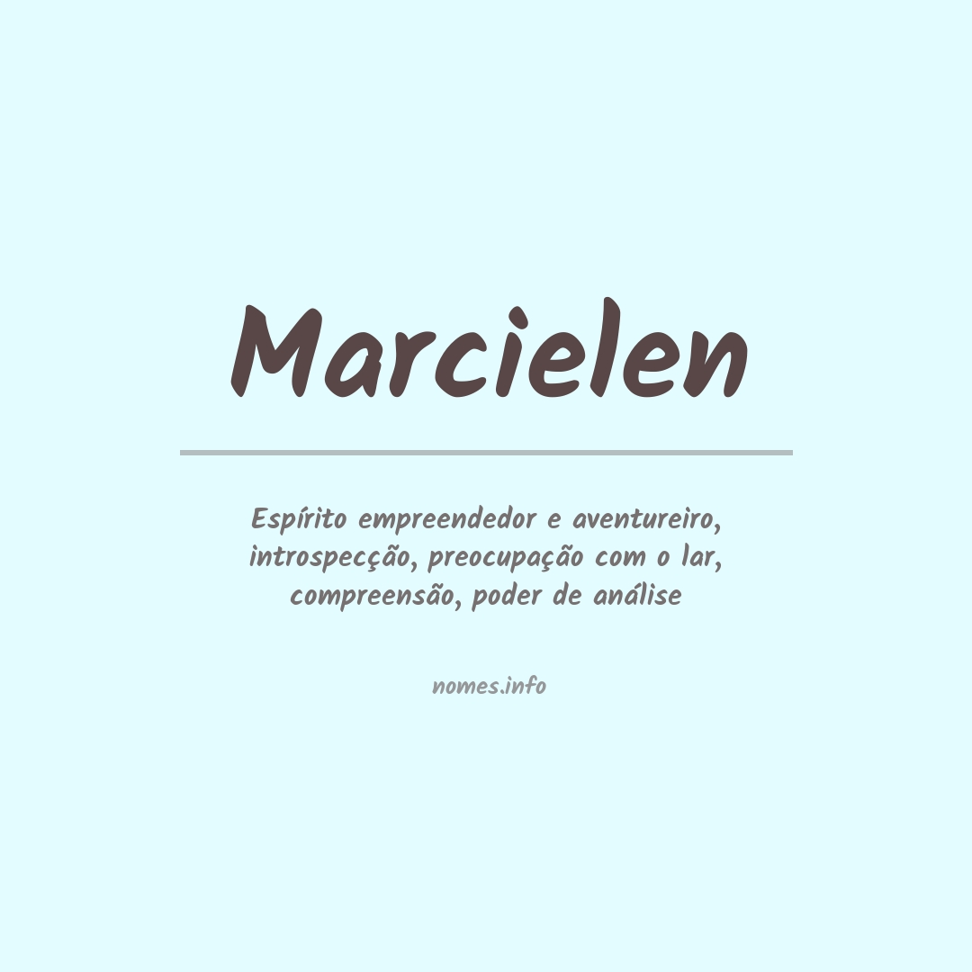 Significado do nome Marcielen